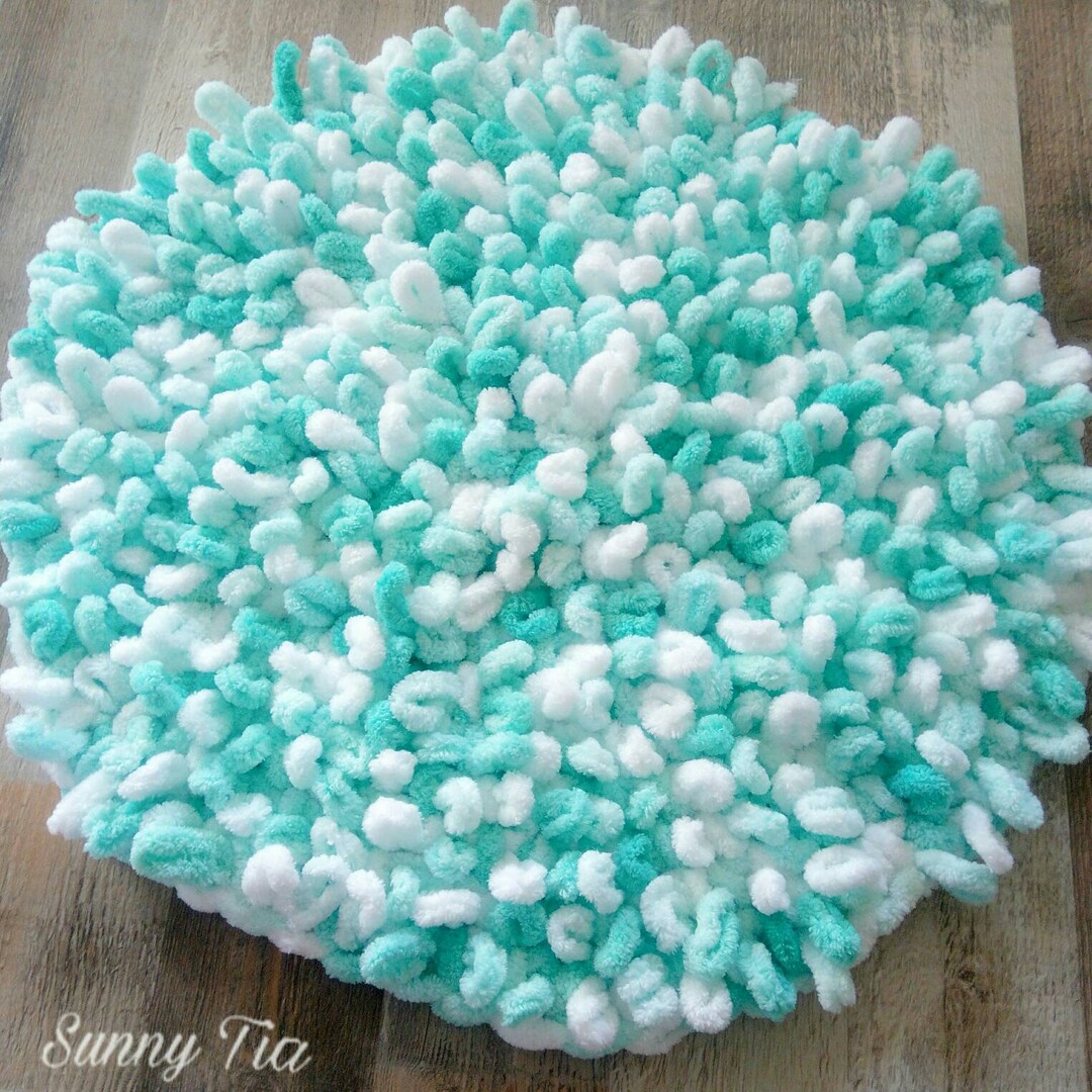 Round Pet Mat Plush Dog Bed Knit Cat Pad Crochet Pets Mat - Etsy