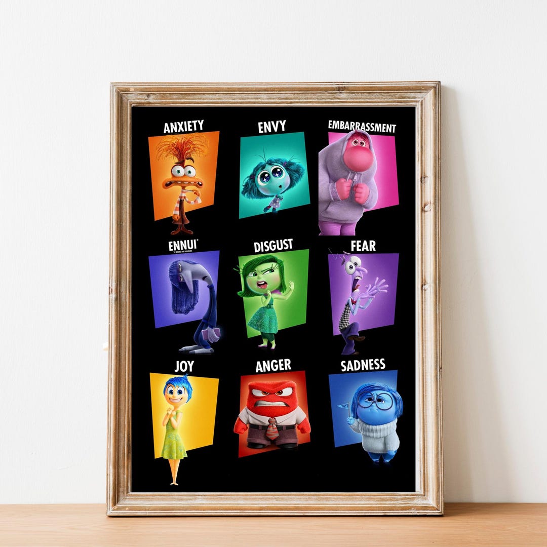 Inside Out 2 Printable Poster, Animation Film Wall Art, Room Decor ...