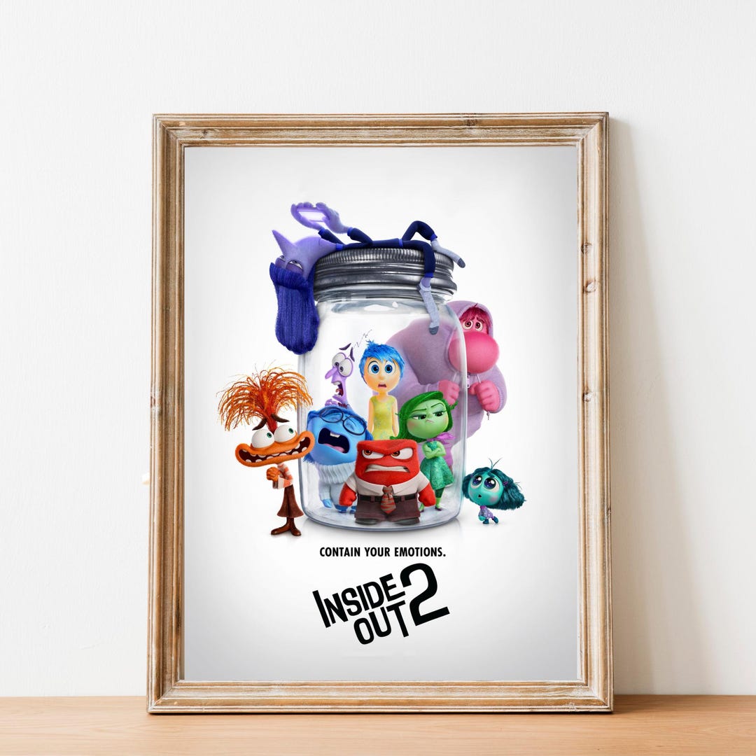 Inside Out 2 Movie Poster Download, Printable Wall Art, Kids Room Decor ...
