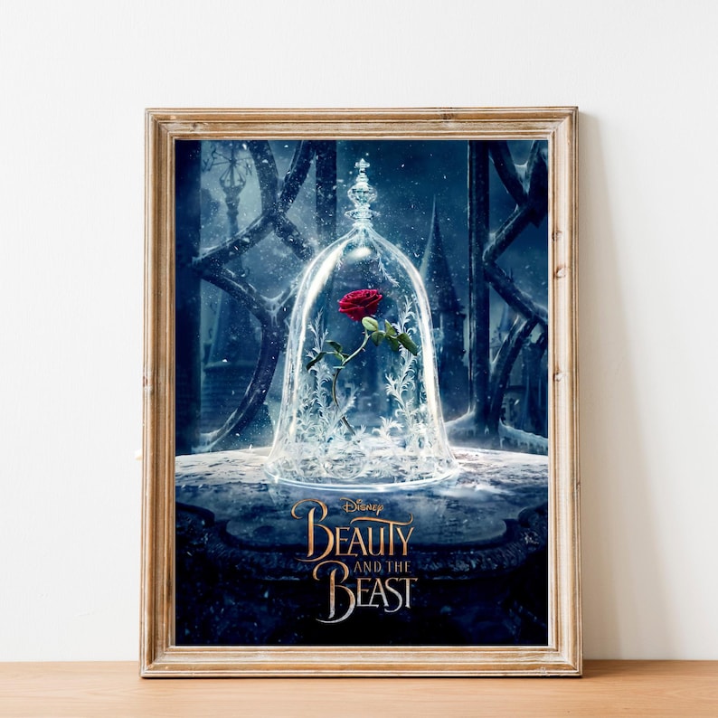 Beauty and the Beast Printable Poster, Instant Download, Wall Art Decor ...