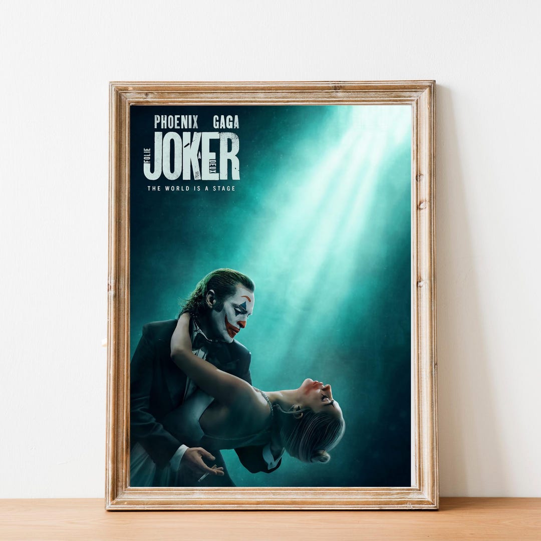 Joaquin Phoenix Joker Movie Poster, Supervillain Wall Art, Home Decor ...
