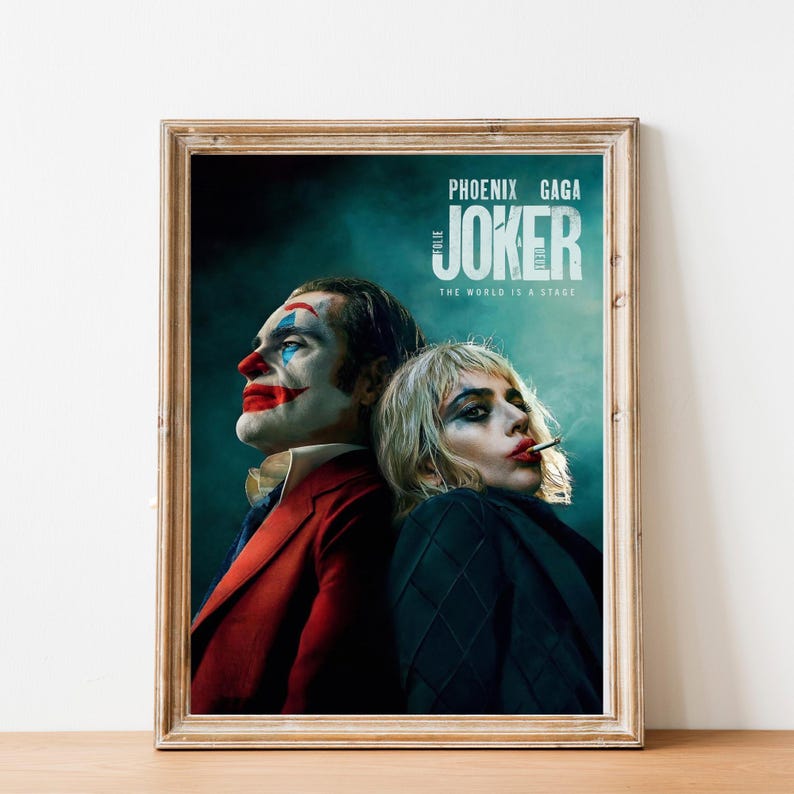 Joaquin Phoenix Joker Movie Poster, Supervillain Wall Art, Home Decor ...