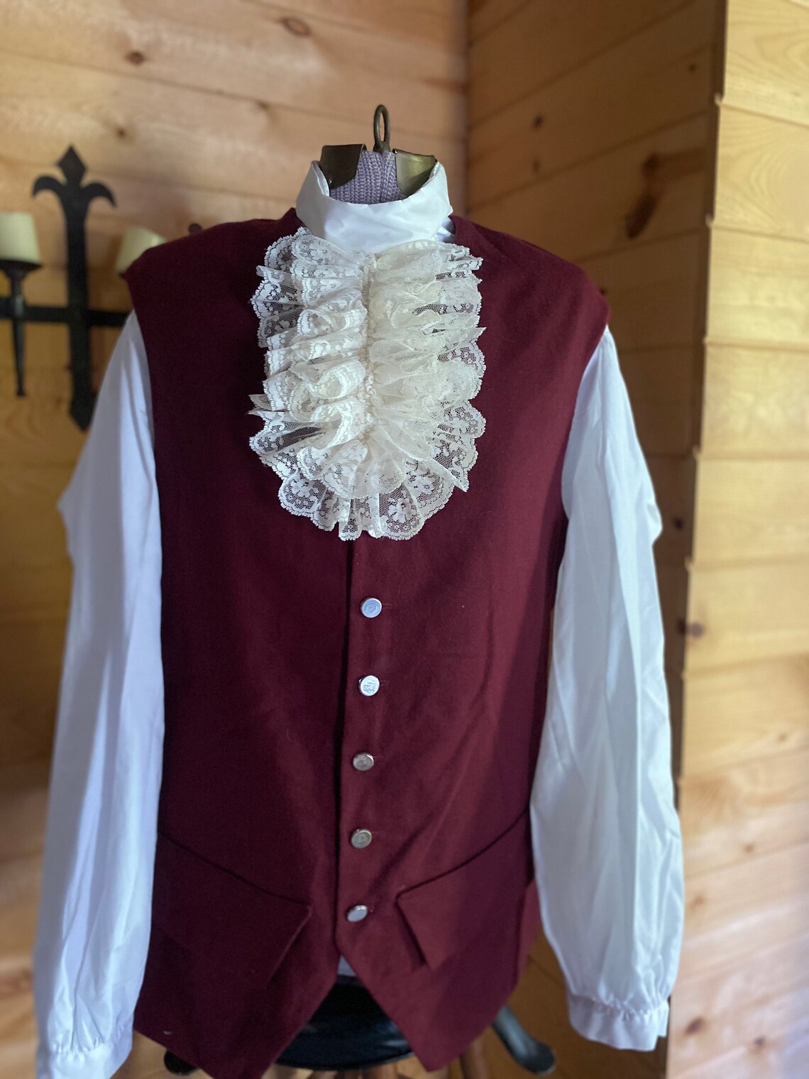 Colonial Cravat Lace Neck Ruff | Etsy