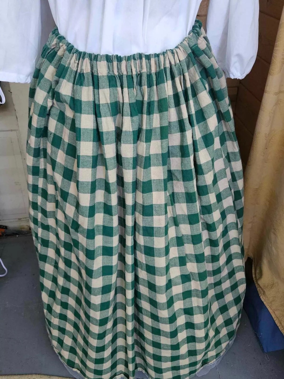 18th Century Colonial Reenactment Drawstring Skirt Ready to Ship - Etsy