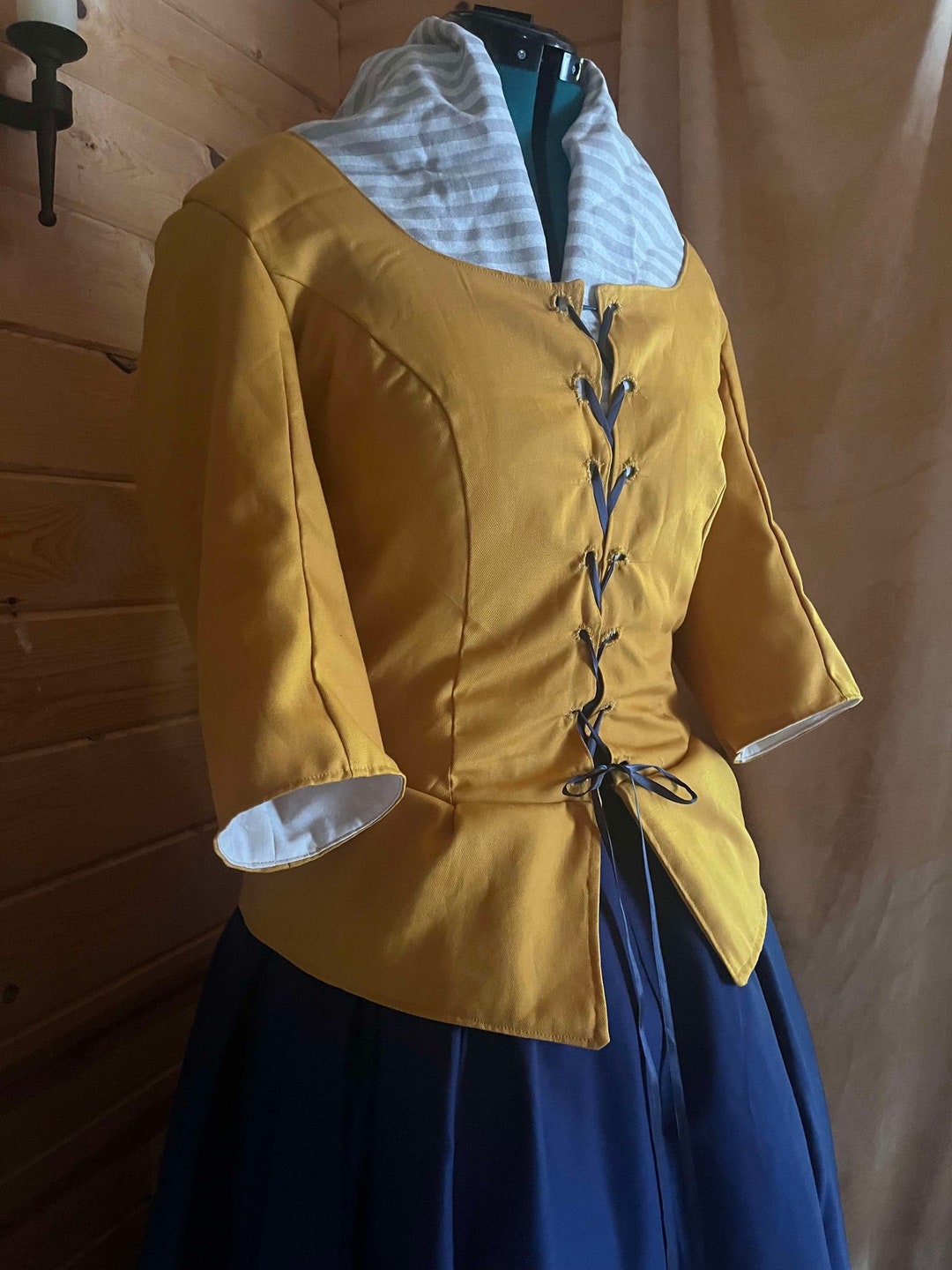 Colonial Reenactment or Elizabethan Era Lined Fitted Colonial Jacket ...
