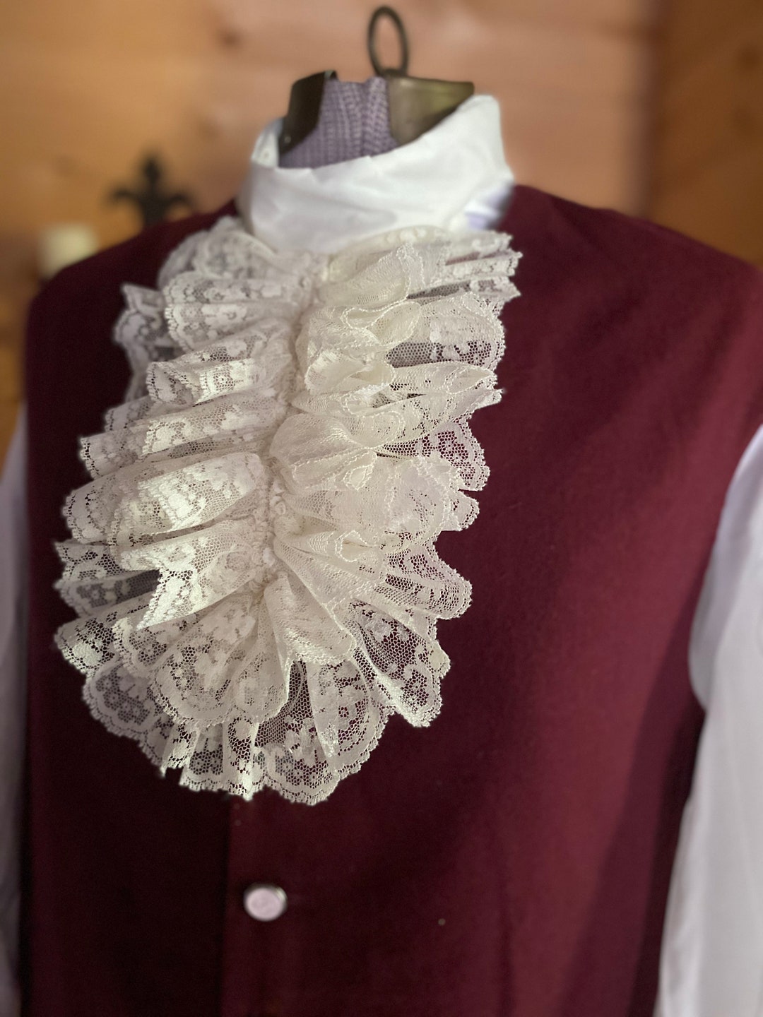 Colonial Cravat Lace Neck Ruff - Etsy