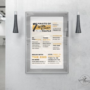 Downloadable Habits of Highly Effective People Poster. Ready to Print ...