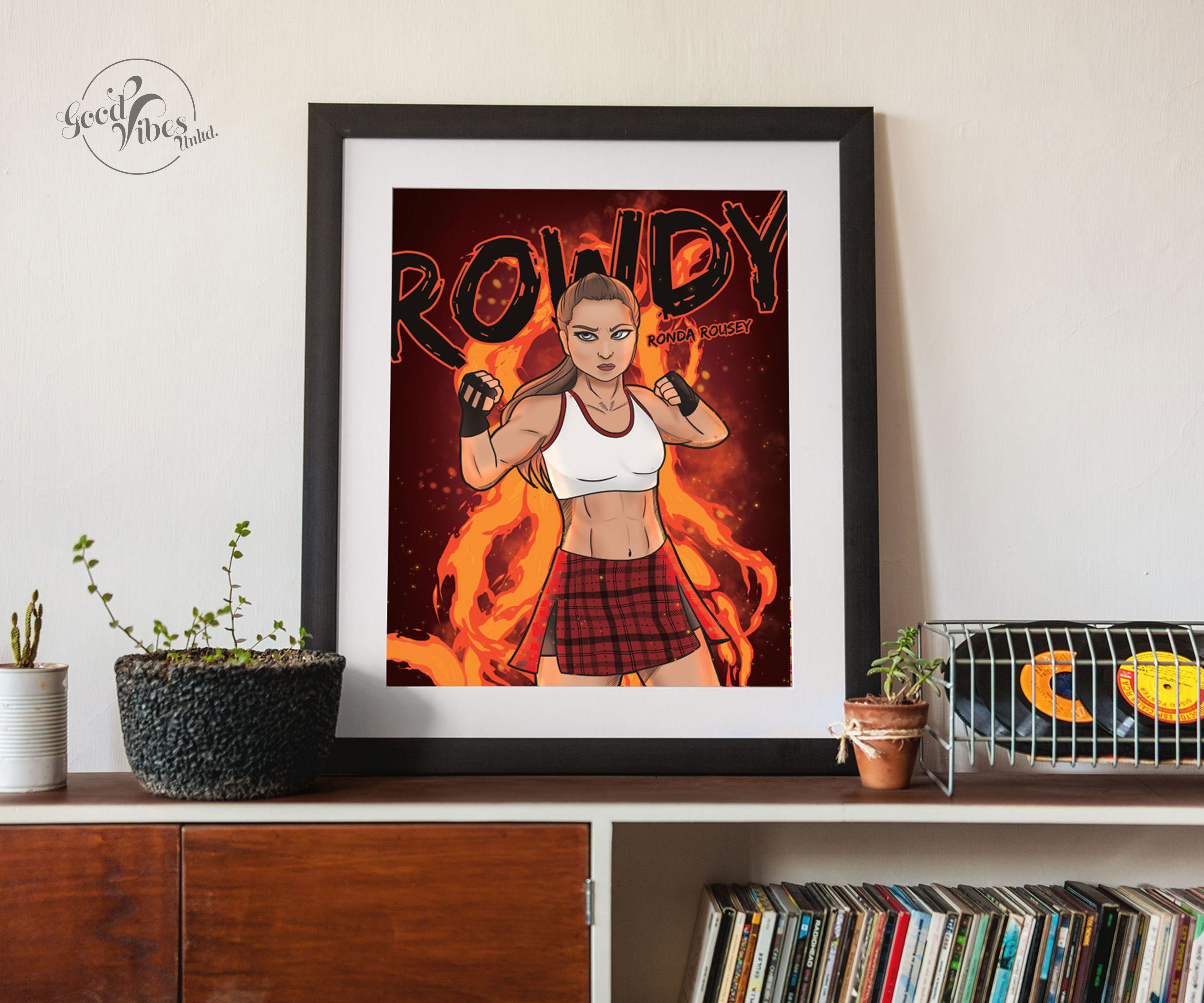 Ronda Rousey Ready to Print Downloadable Digital Art Poster. Wall Art ...