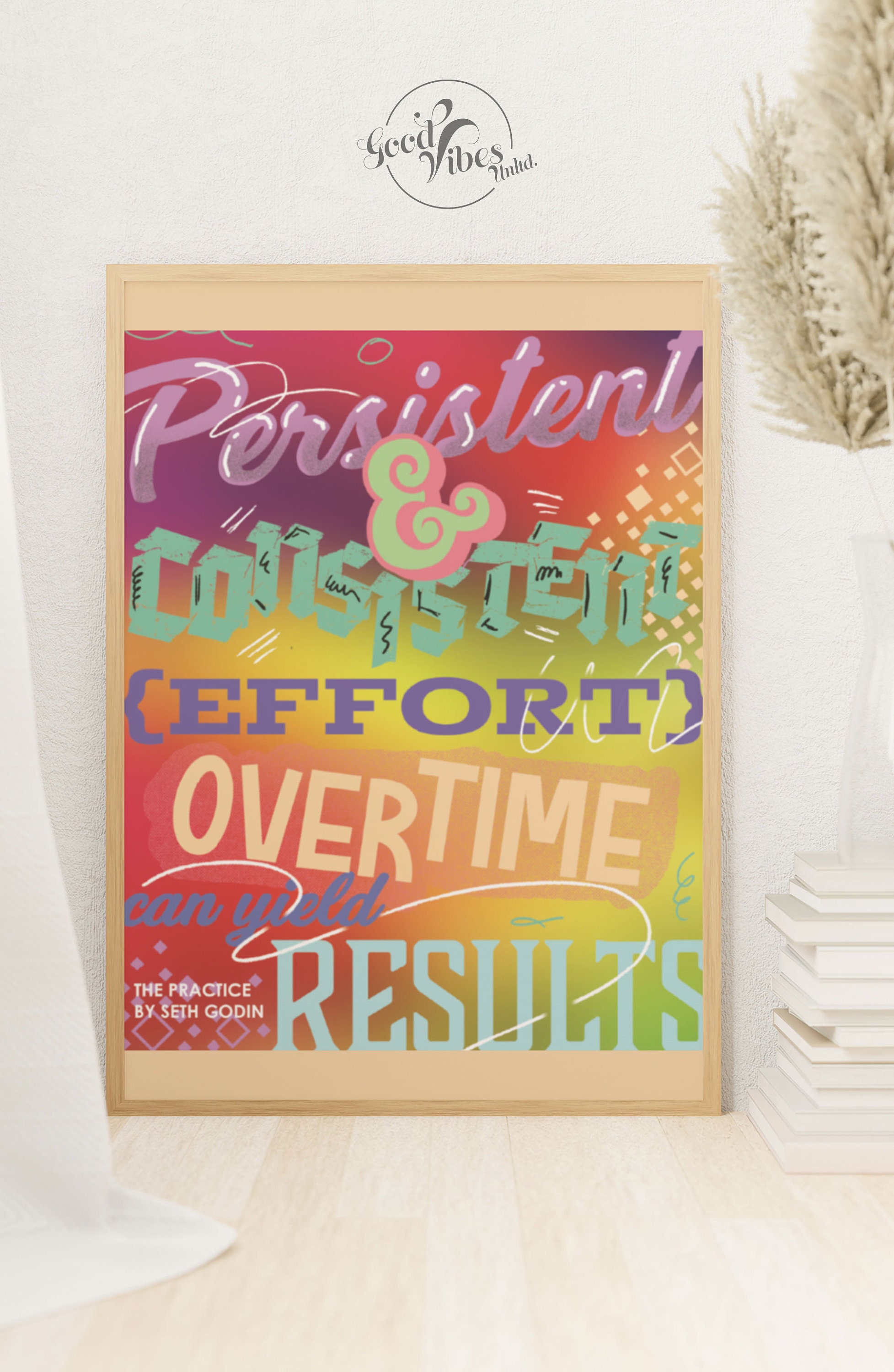 Persistent and Constant Effort Digital Poster. Ready to Print ...