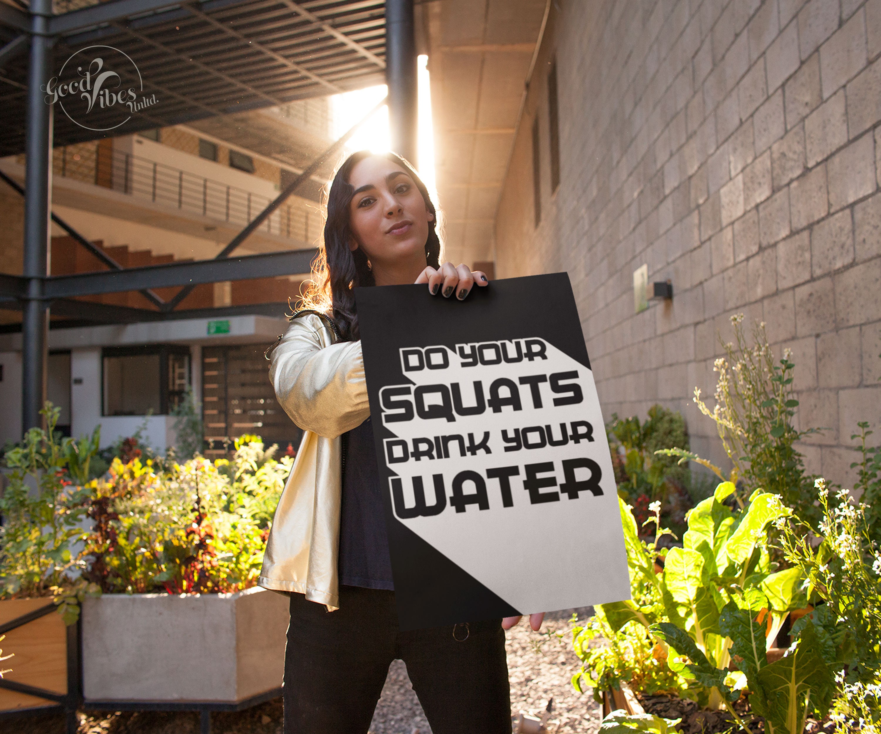 DO YOUR SQUATS Digital Poster black Ver. Ready to Print Downloadable ...