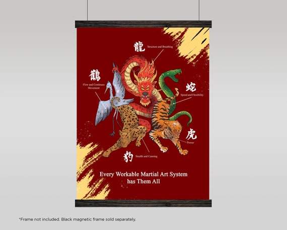 5 Animals of Karate Downloadable Poster. Digital Ready to - Etsy