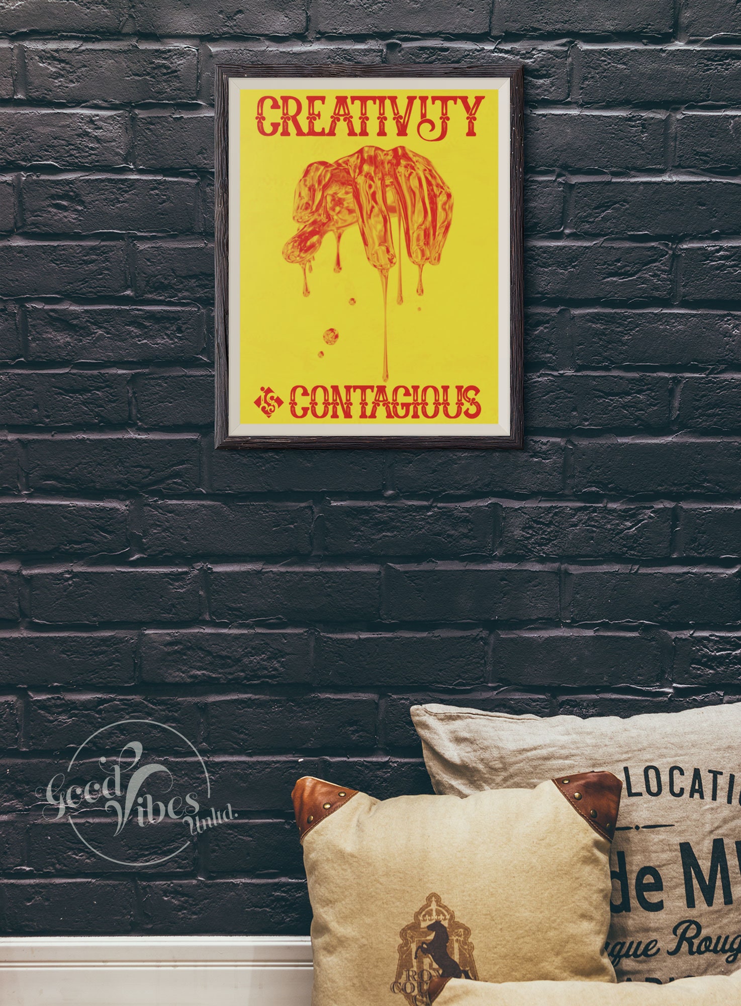 Creativity Contagious Ready to Print Digital Downloadable Poster YELLOW ...