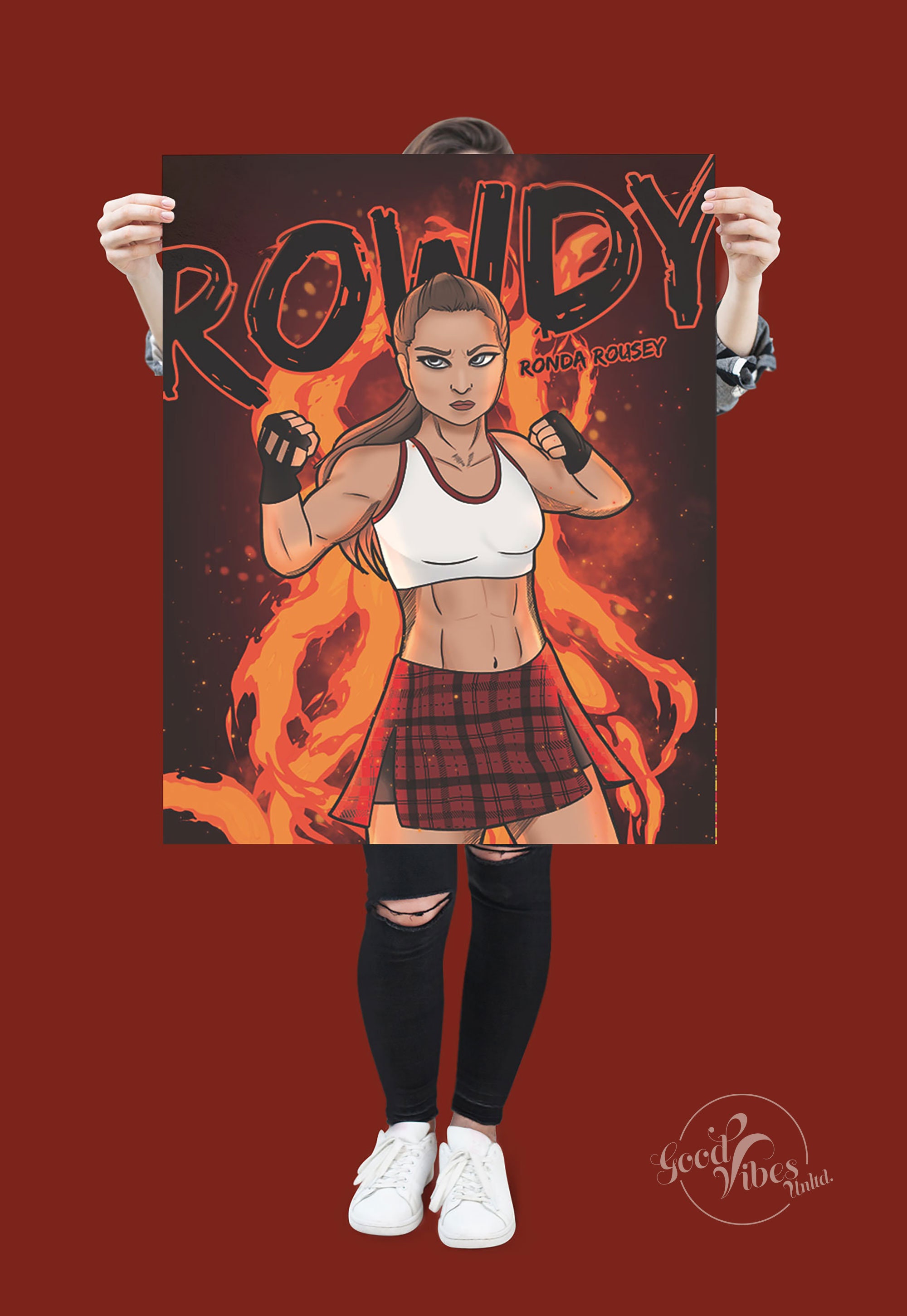 Ronda Rousey Ready to Print Downloadable Digital Art Poster. Wall Art ...