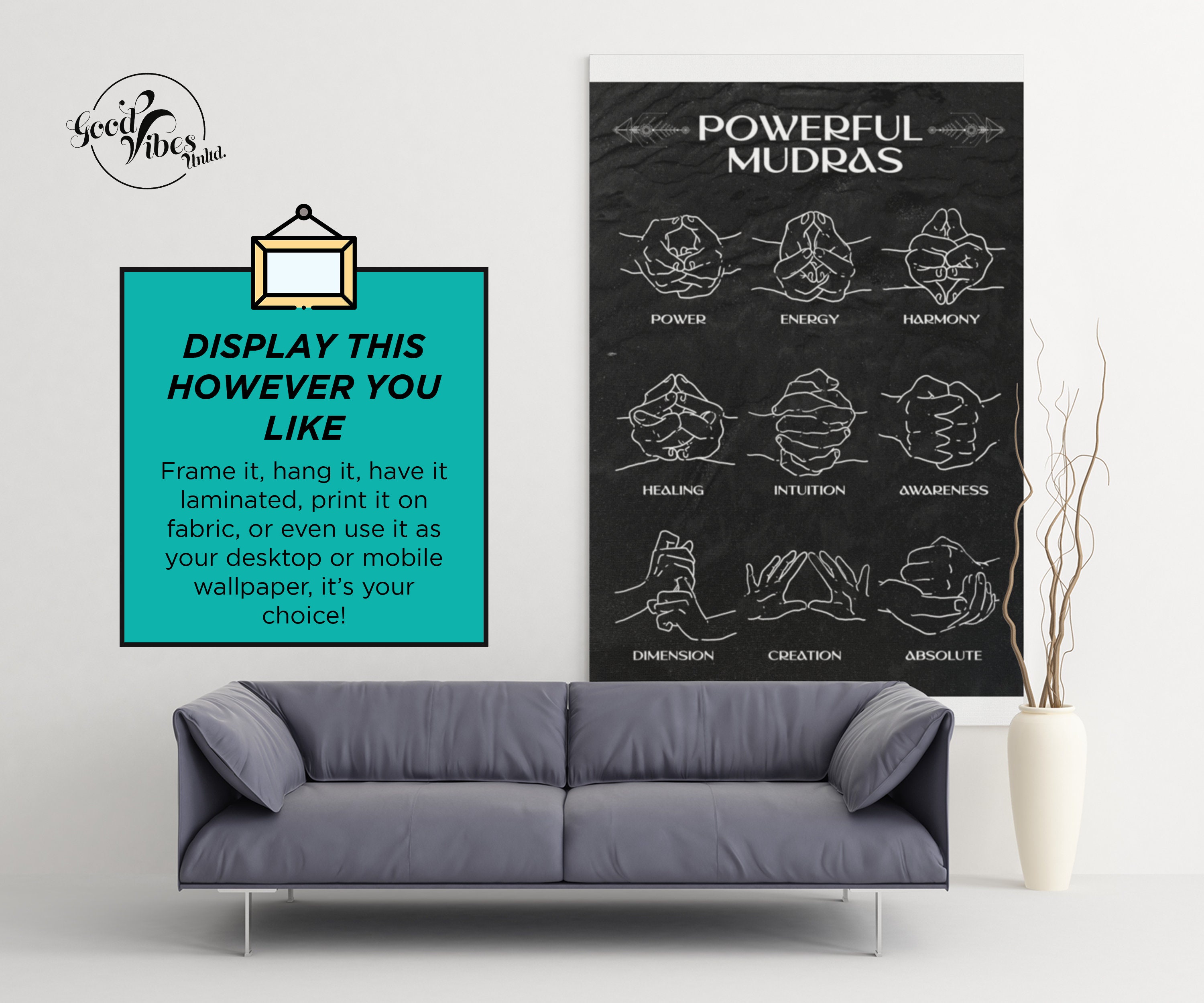 Downloadable Powerful Mudras Poster ver 1. Digital, Ready to Print, Trendy, Aesthetic, Poster - Etsy