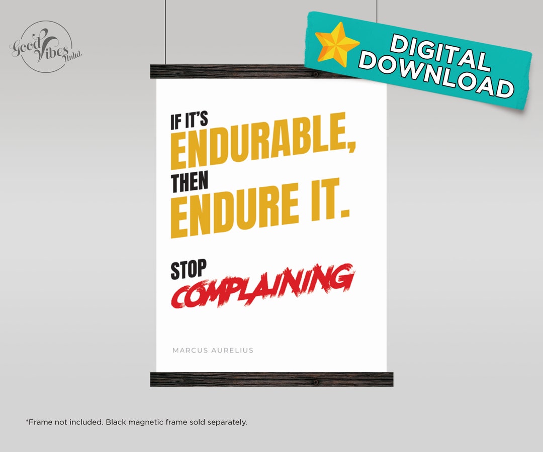 Stop Complaining Digital Ready to Print Downloadable Poster - Etsy
