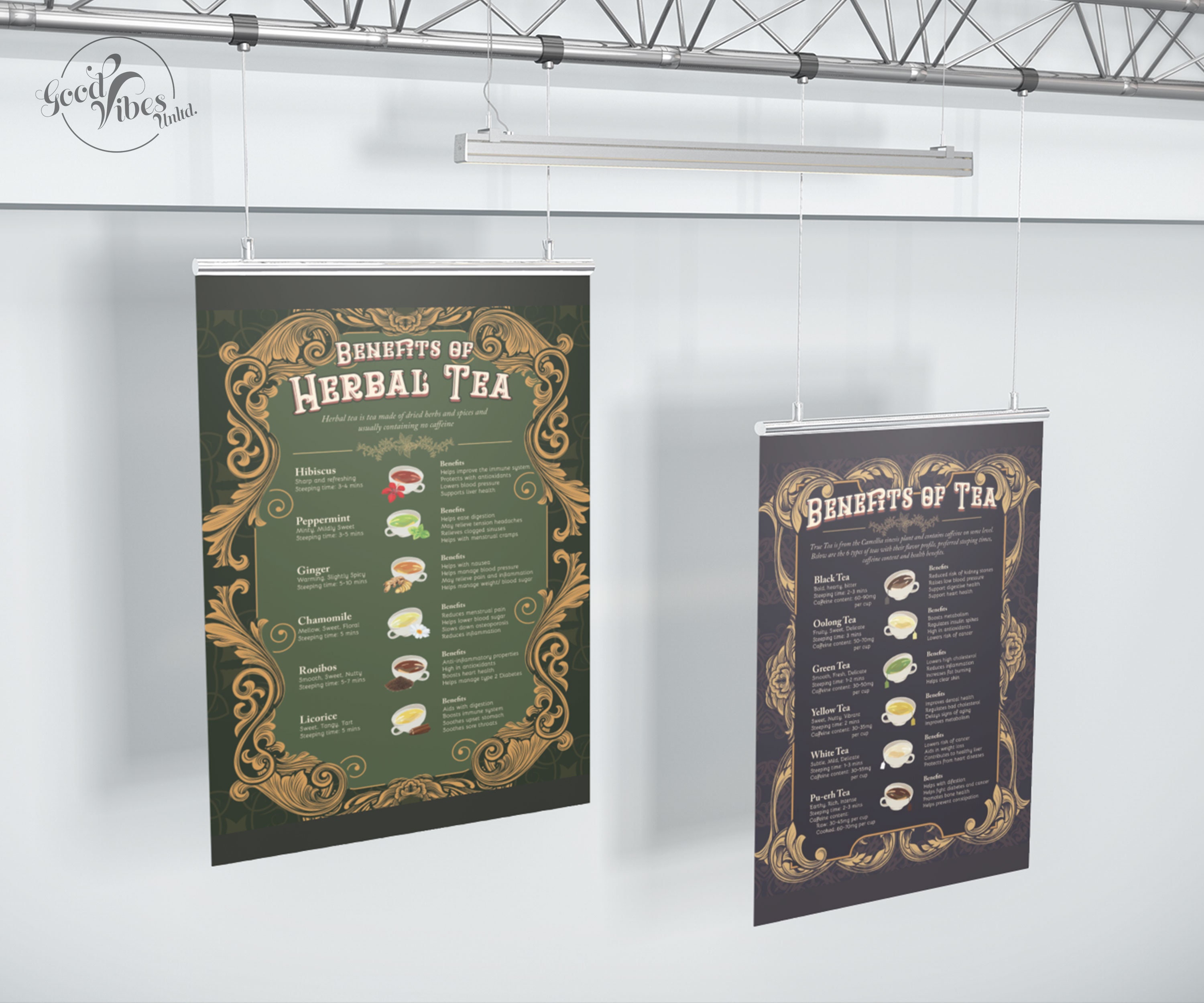 Benefits of HERBAL TEA Digital Poster. Ready to Print Downloadable ...
