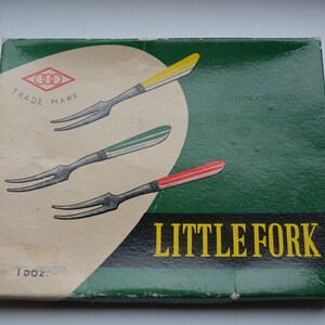 Vintage Small Dessert Colored Forks Rostfrei - Etsy