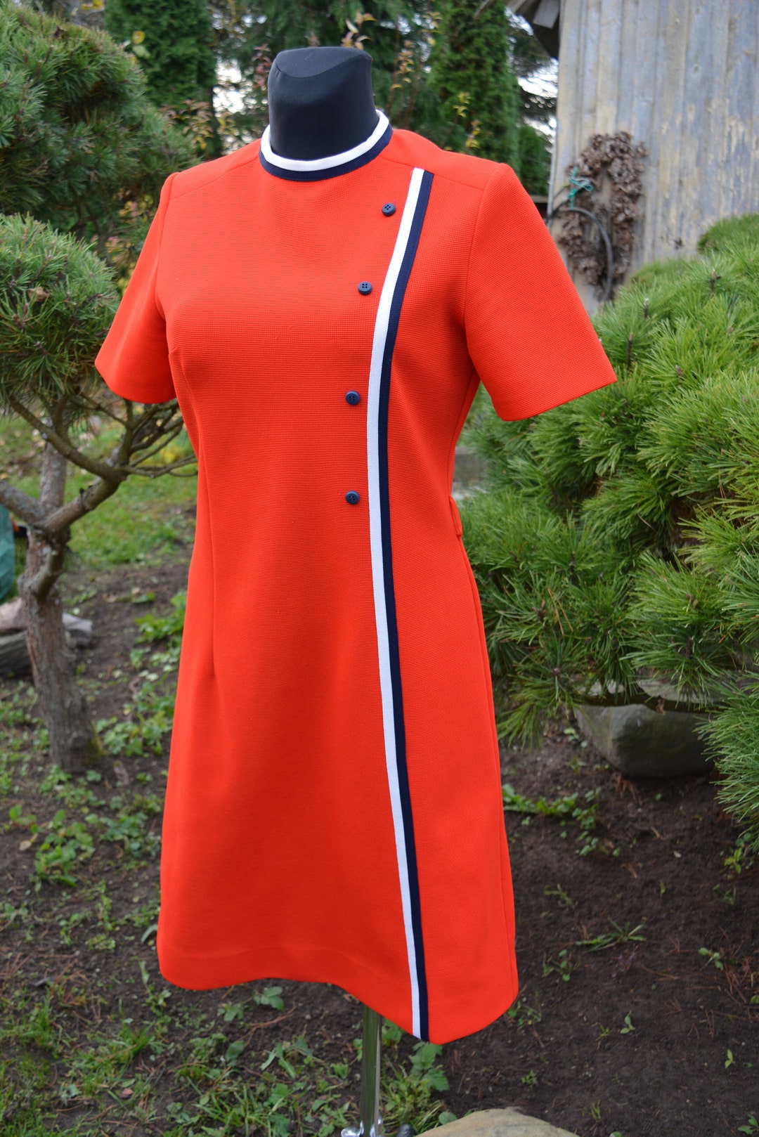 Vestido vintage Lerose 1970s Talla M/L - Etsy España