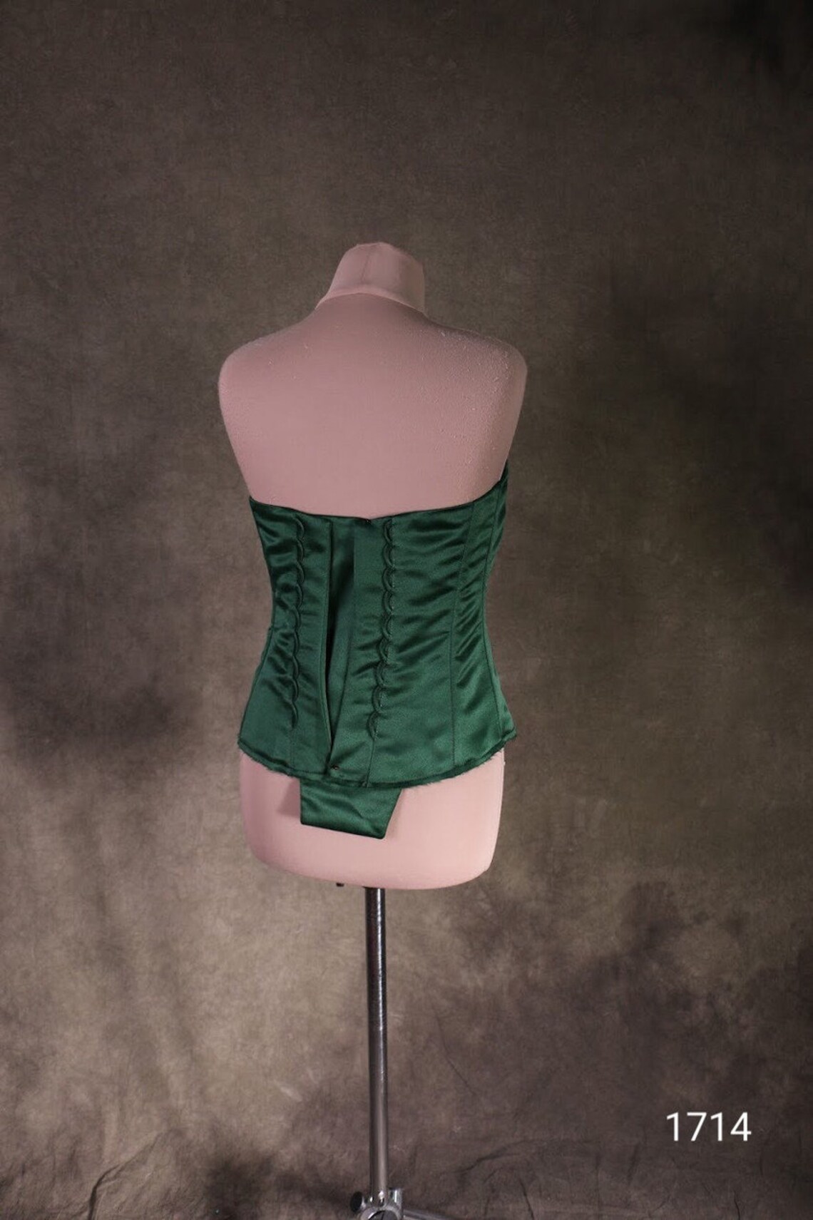 Classic dark green dress corset green corset for prom or | Etsy