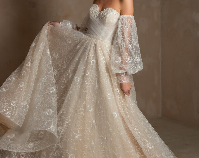 Off the Shoulders Wedding Dress Wedding Dress With Open Leg - Etsy