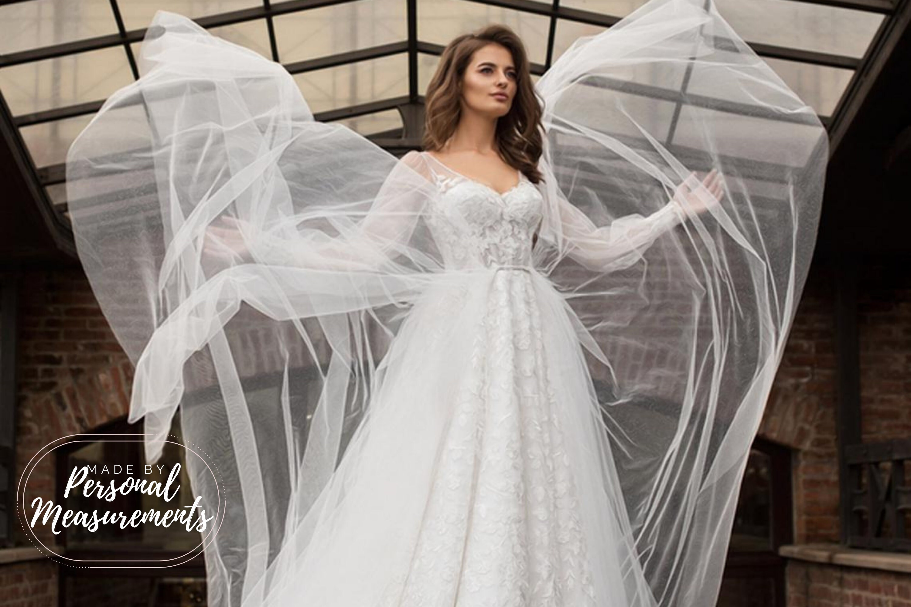 Lush wedding dress amazing lace wedding dress Chiffon | Etsy