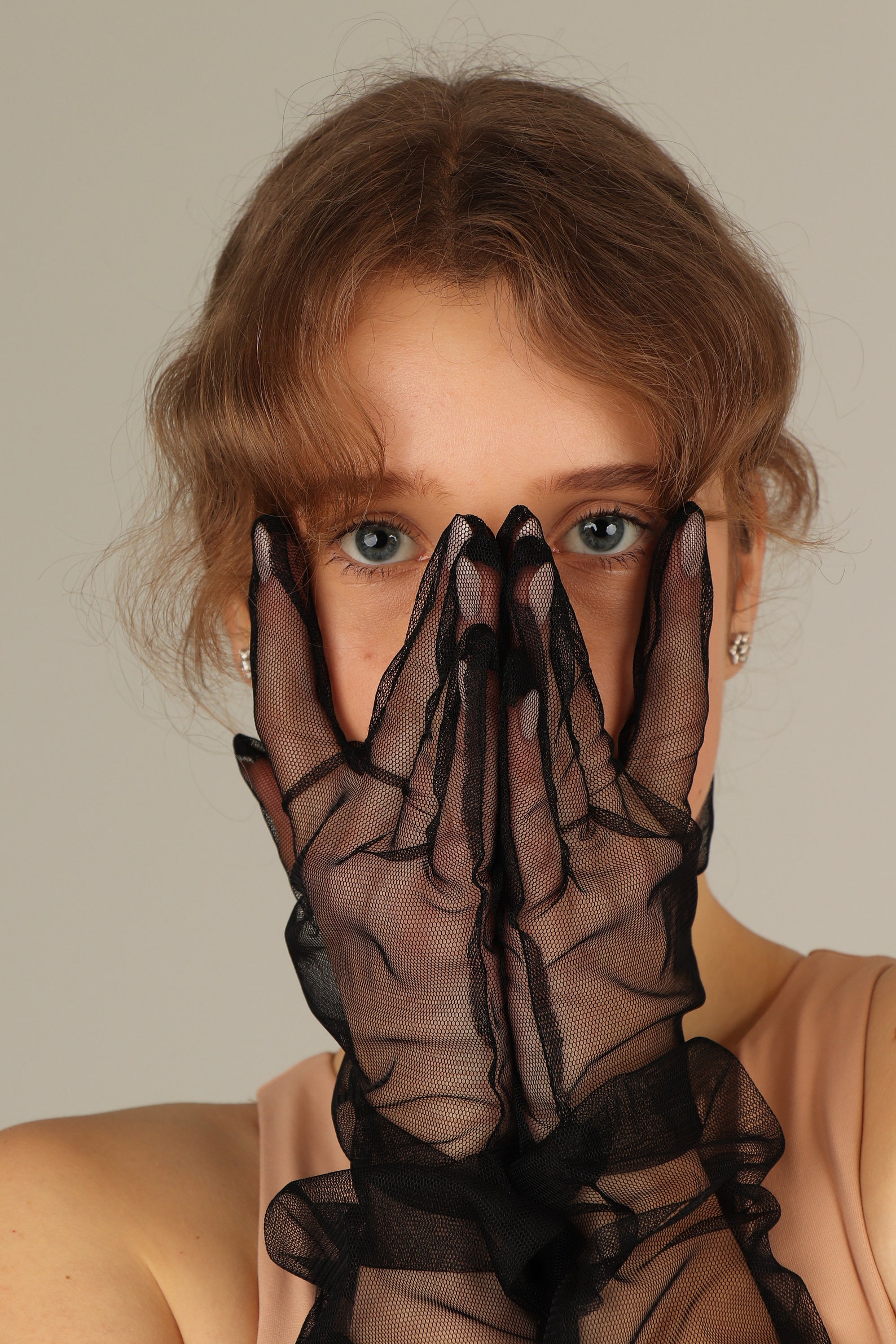 Long Black Gloves, Long Fashion Tulle Gloves, Mesh Gloves - Etsy