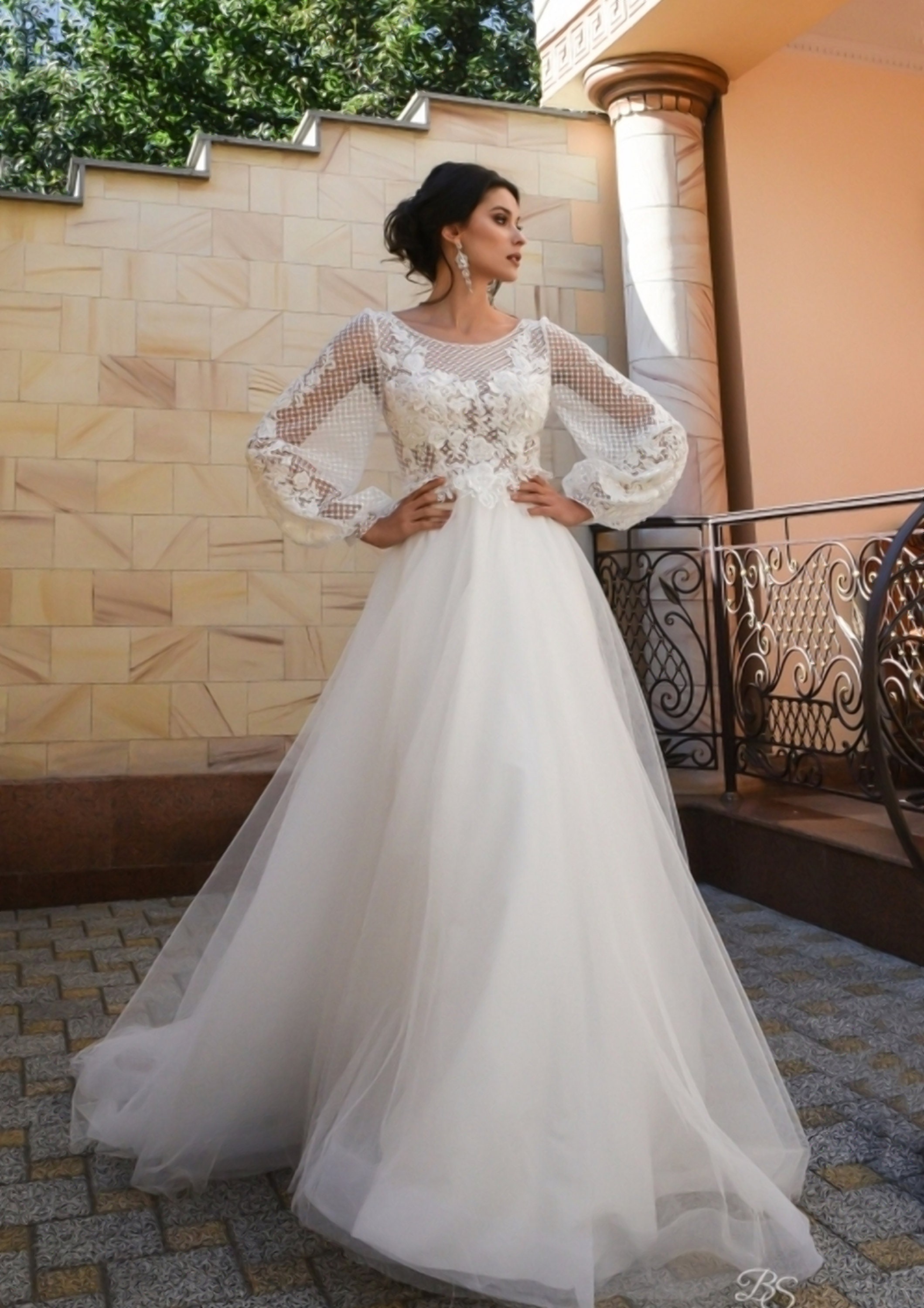 Long sleeve wedding dress tulle tutu wedding dress lush | Etsy