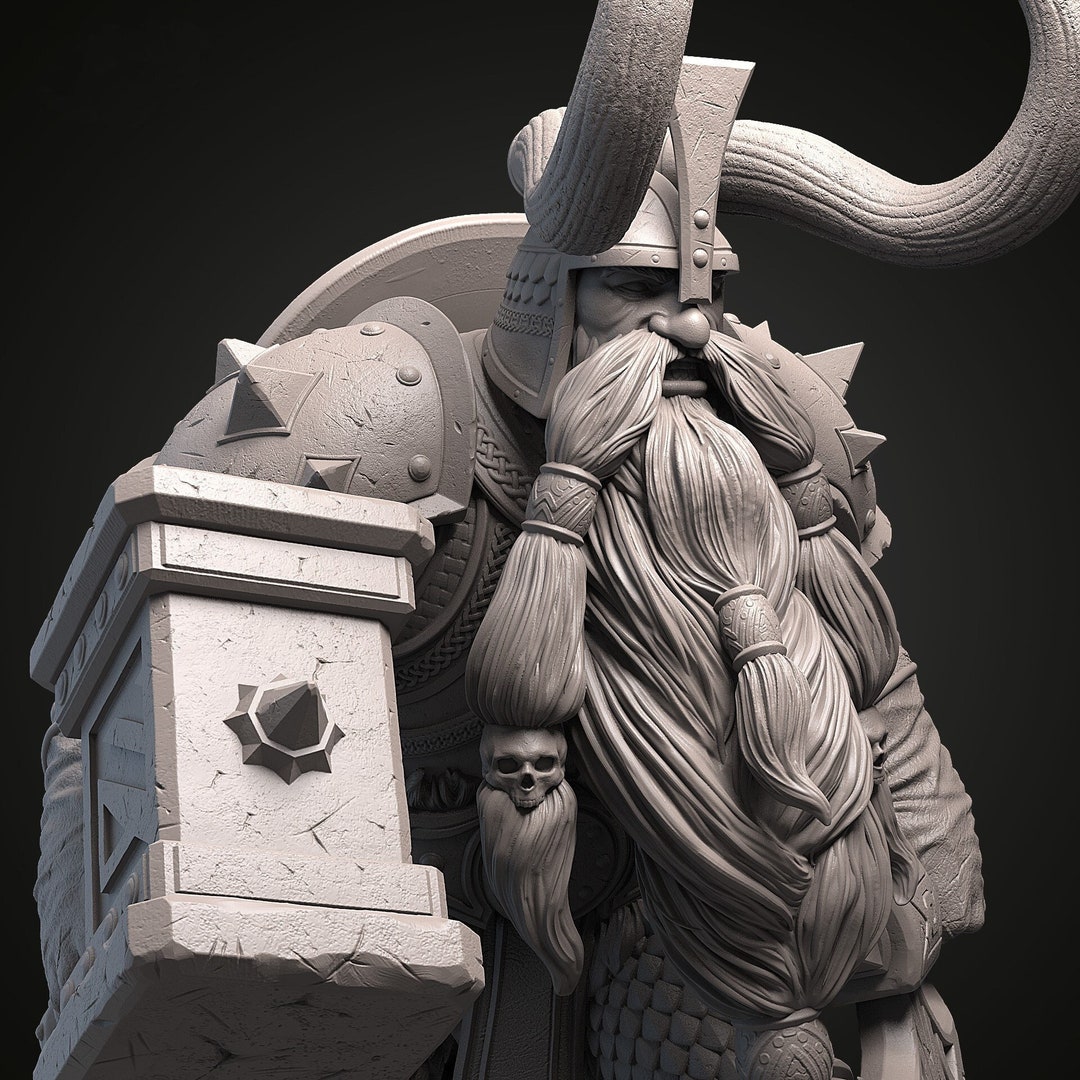 Muradin Bronzebeard Warcraft Figure. 3D Printed Reain *12k Model. Gift ...