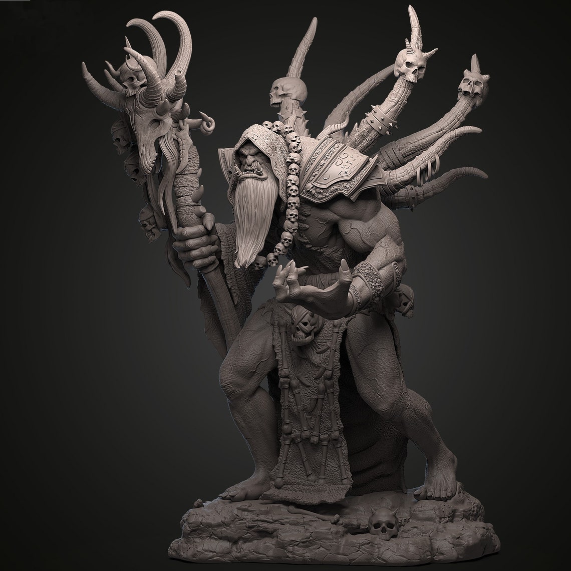 Guldan Warcraft Figure. 3D Printed Resin 12k Model. Gift for Gamer. Wow ...