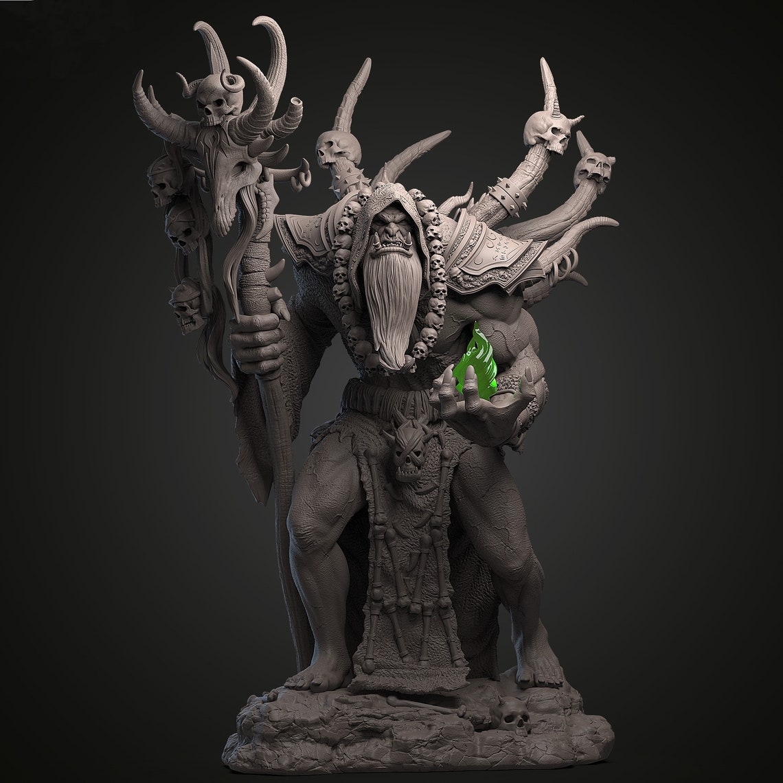Guldan Warcraft Figure. 3D Printed Resin 12k Model. Gift for Gamer. Wow ...