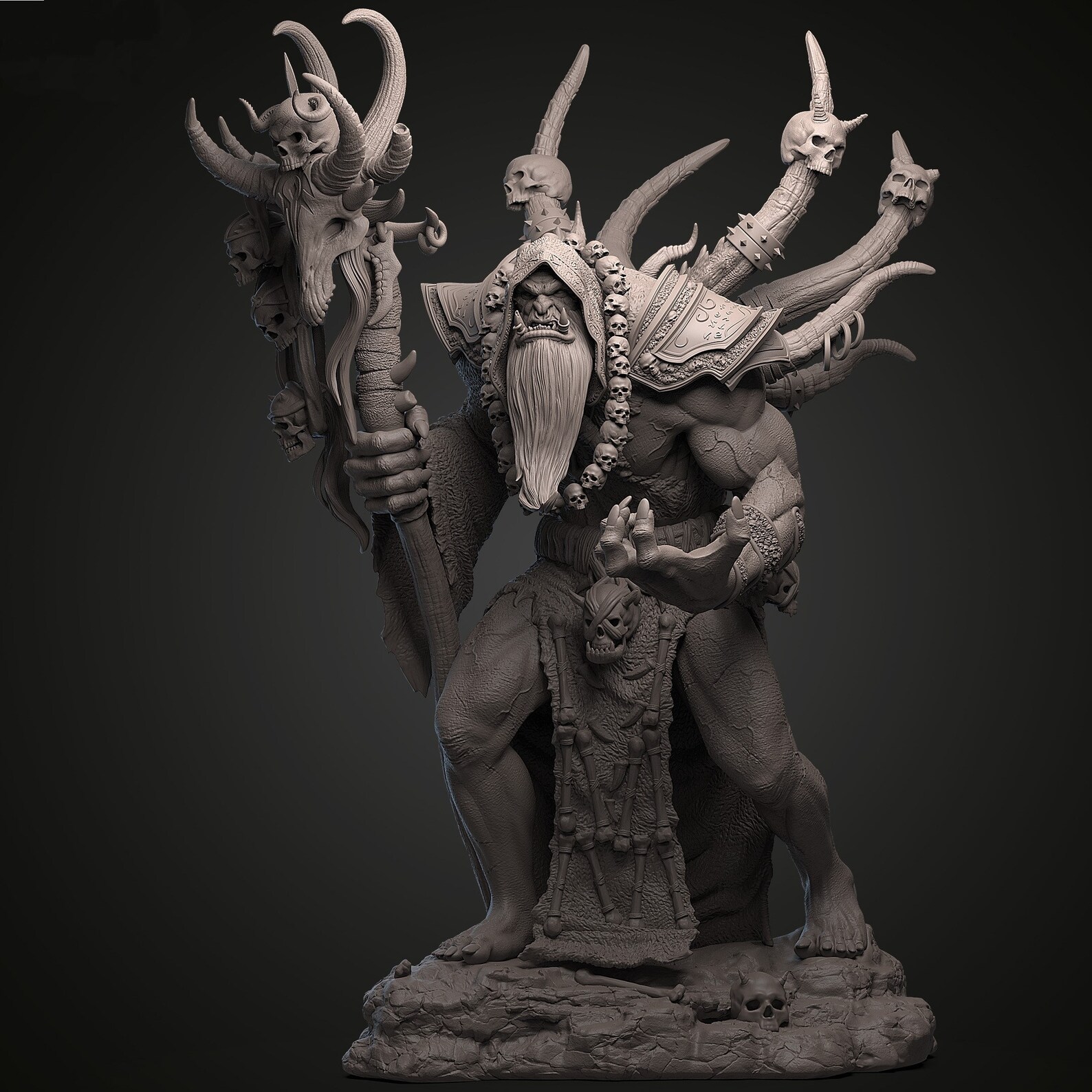 Guldan Warcraft Figure. 3D Printed Resin *12k Model. Gift for Gamer ...