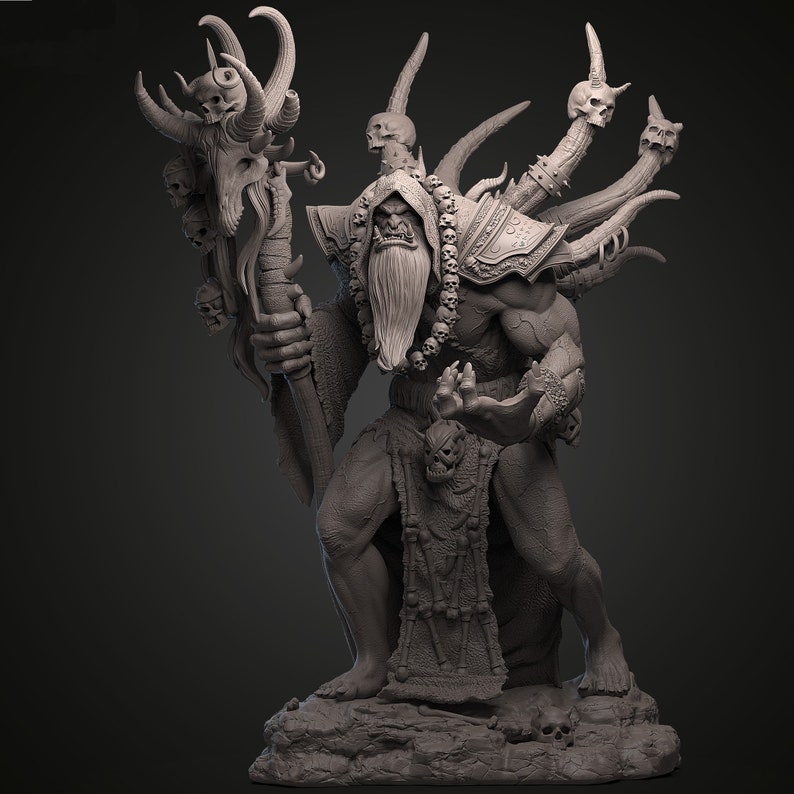 Guldan Warcraft Figure. 3D Printed Resin 12k Model. Gift for Gamer. Wow ...