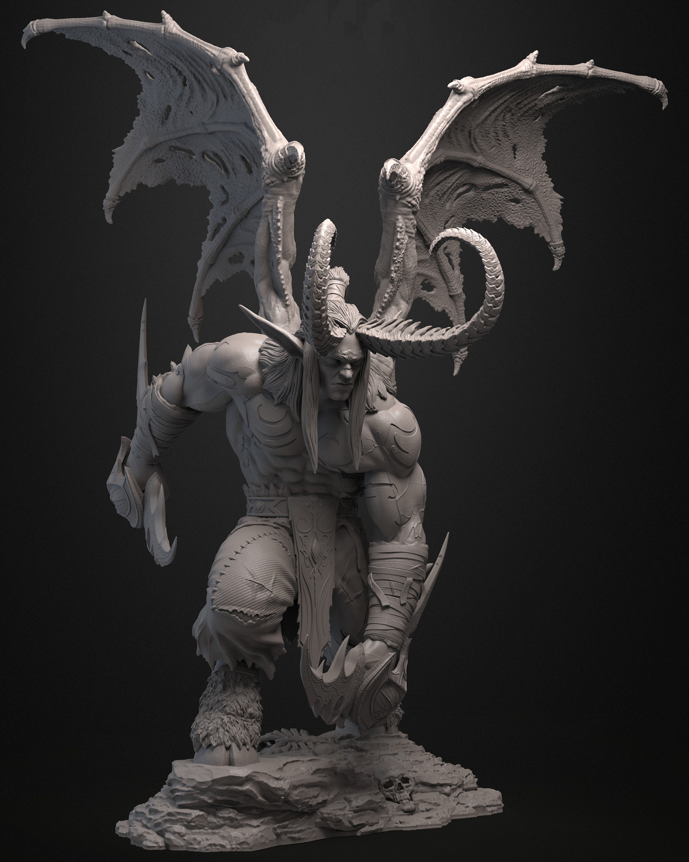 Illidan Stormrage Figure. 3D Printed Resin *12k Model. Gift for Gamer ...