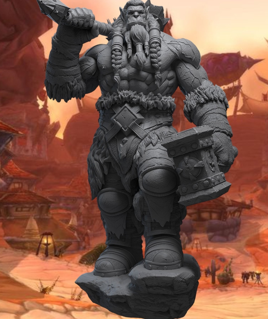Thrall Warcraft Figure. 3D Printed Resin *12k Model. Gift for Gamer ...