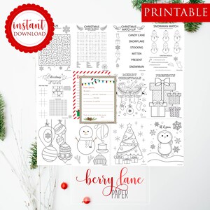 Christmas Coloring Pages, Kids Coloring, Instant Download, Printable ...