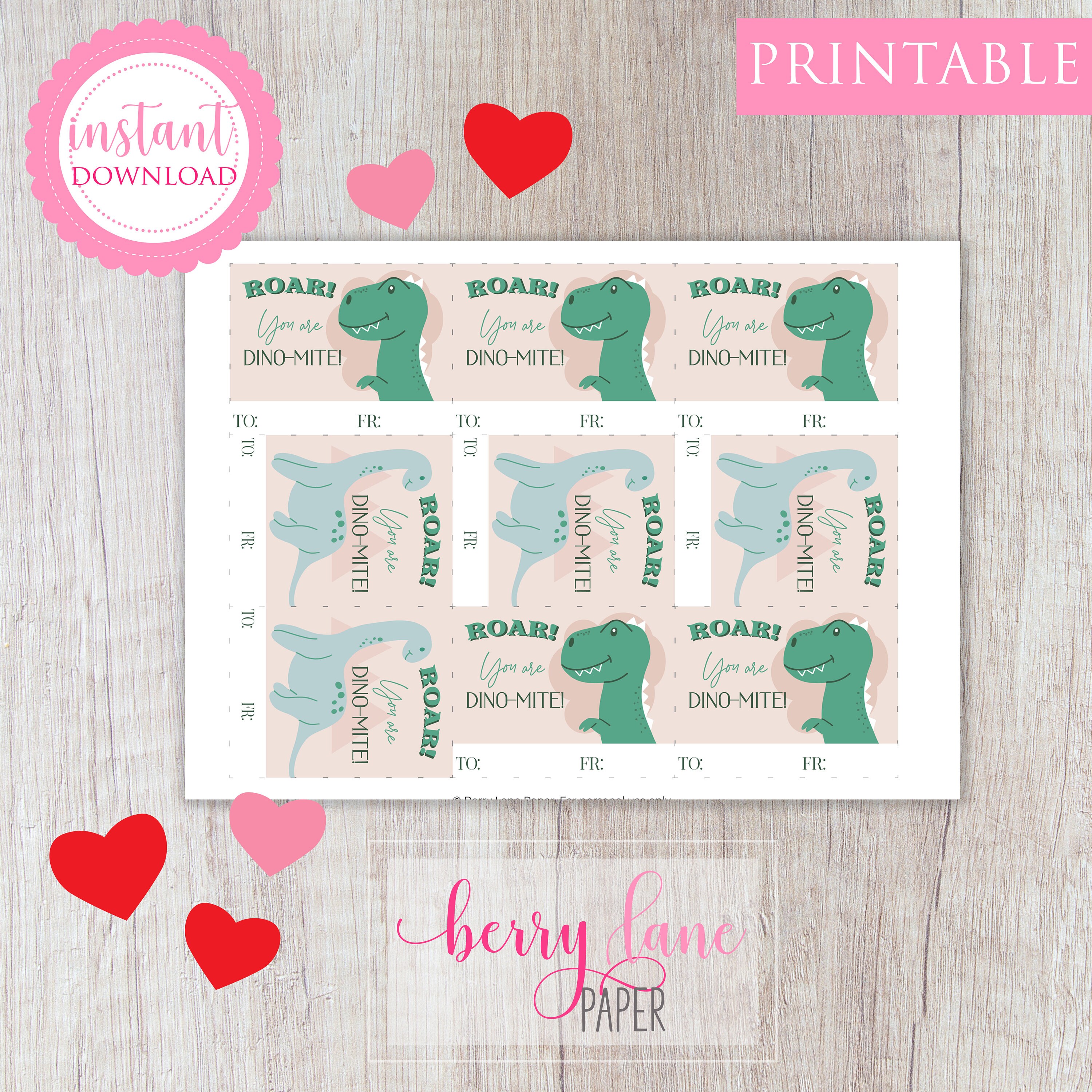 Printable Valentine's Day Card, Classroom Valentines, DIY Valentines ...