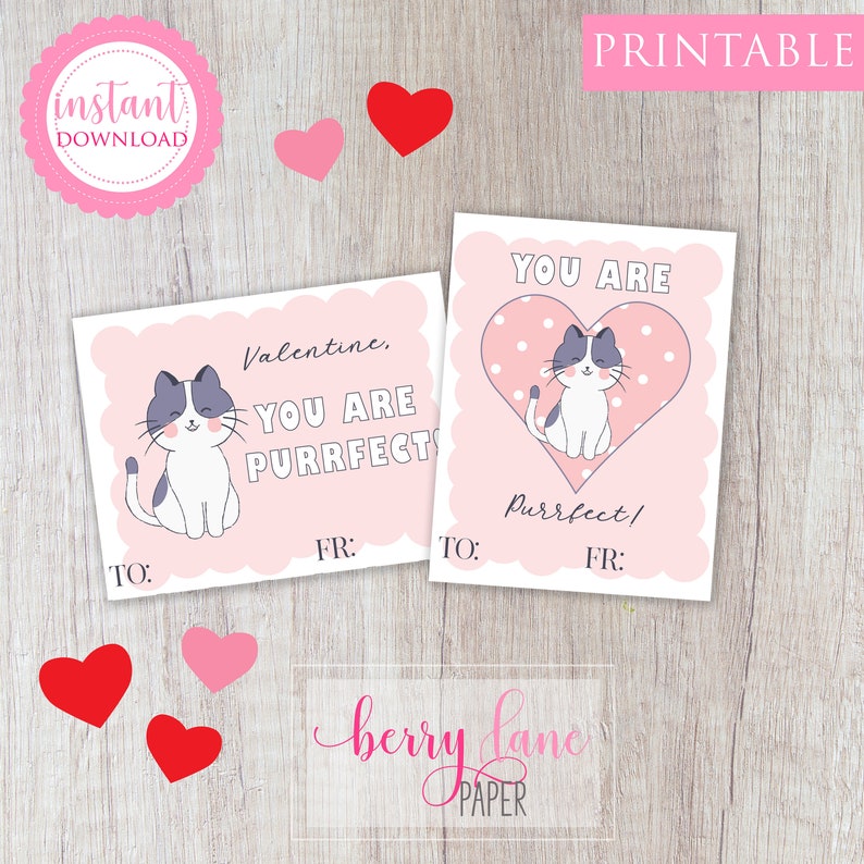 Printable Valentine's Day Card, Classroom Valentines, DIY Valentines ...