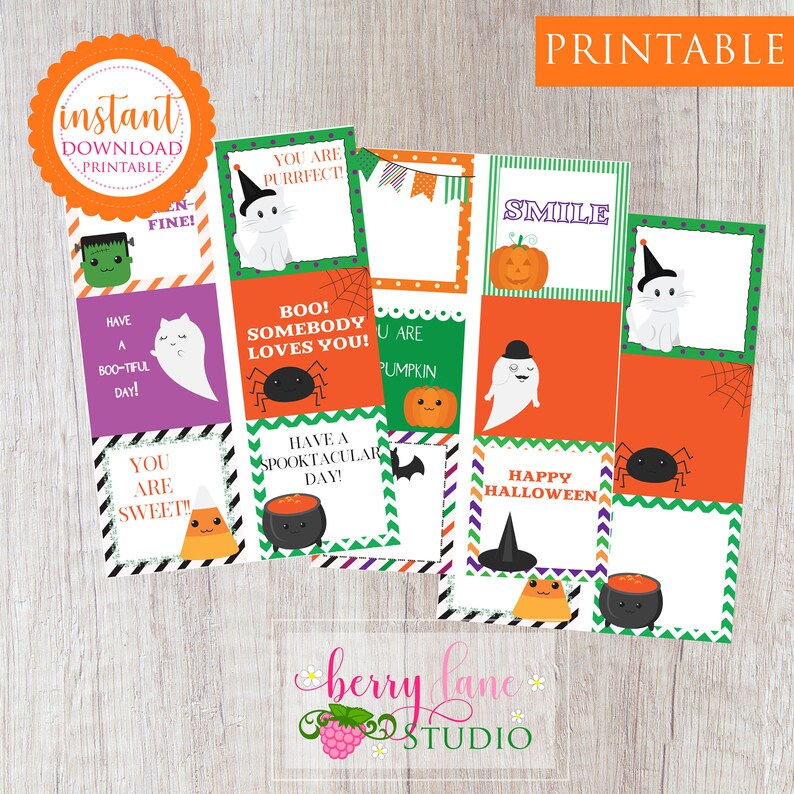 Lunch Box Notes - Halloween, Lunch Box Notes for Kids, Lunch Notes Boy ...