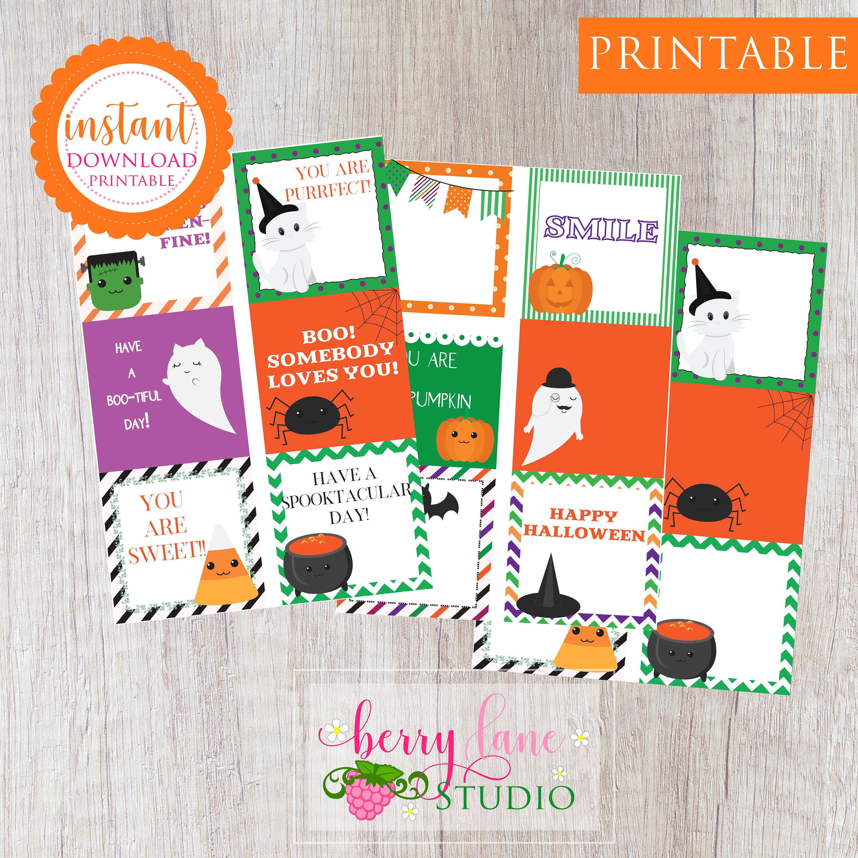 Lunch Box Notes - Halloween, Lunch Box Notes for Kids, Lunch Notes Boy ...