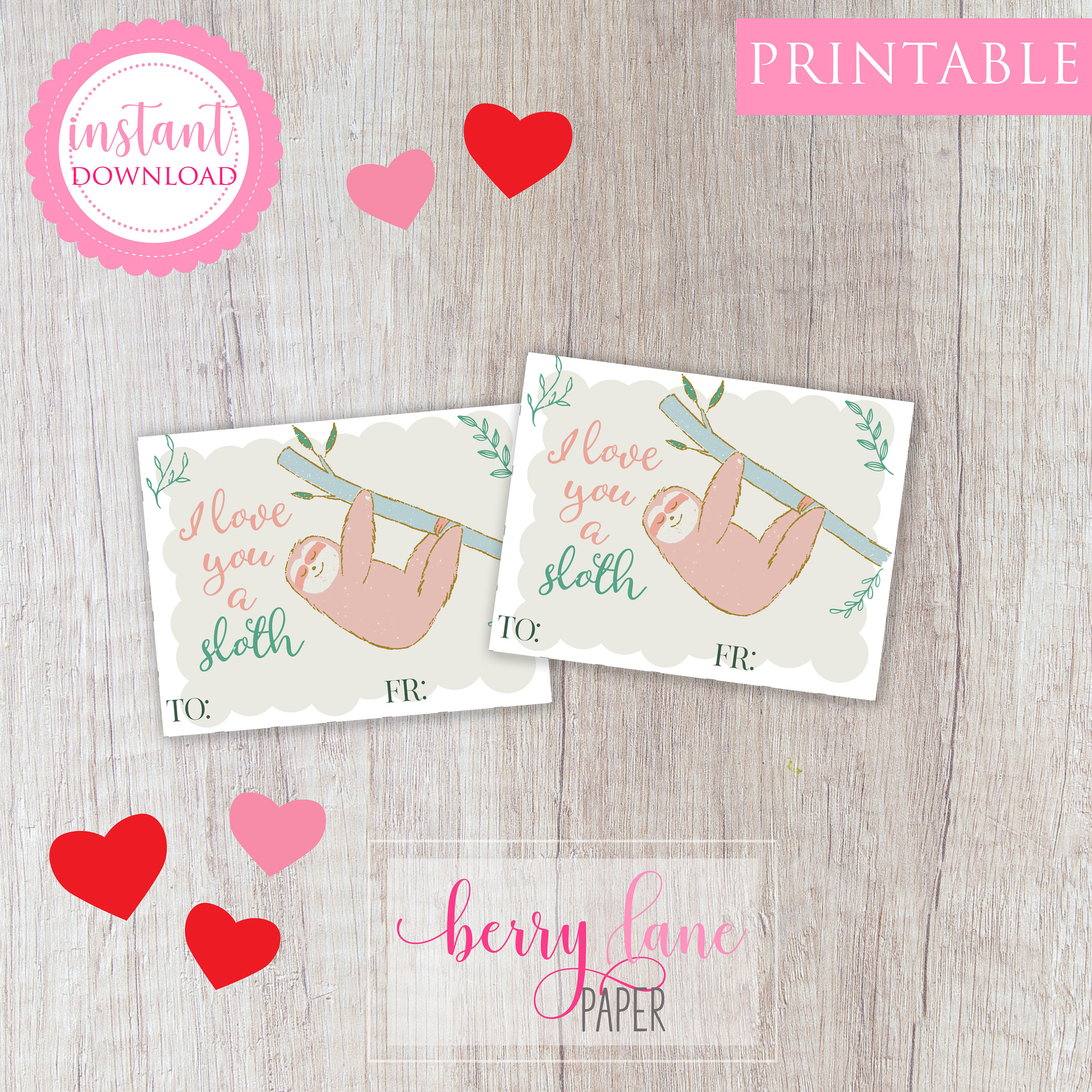 Printable Valentine's Day Card, Classroom Valentines, DIY Valentines ...