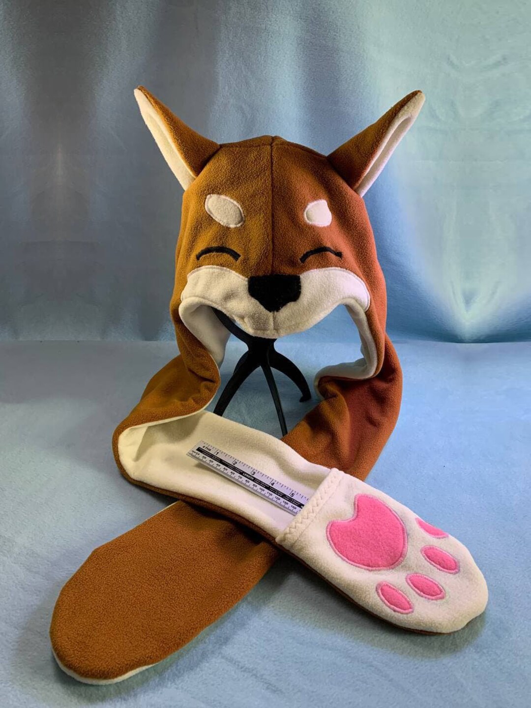 Shiba Inu Fleece Hat-scarf - Etsy