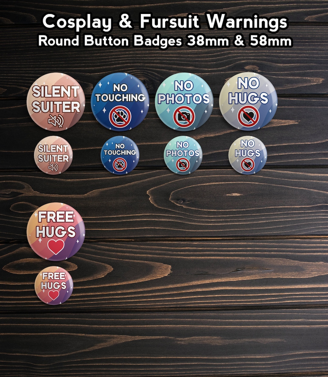 Fursuit & Cosplay Awareness Button Badges 38mm or 58mm - Etsy