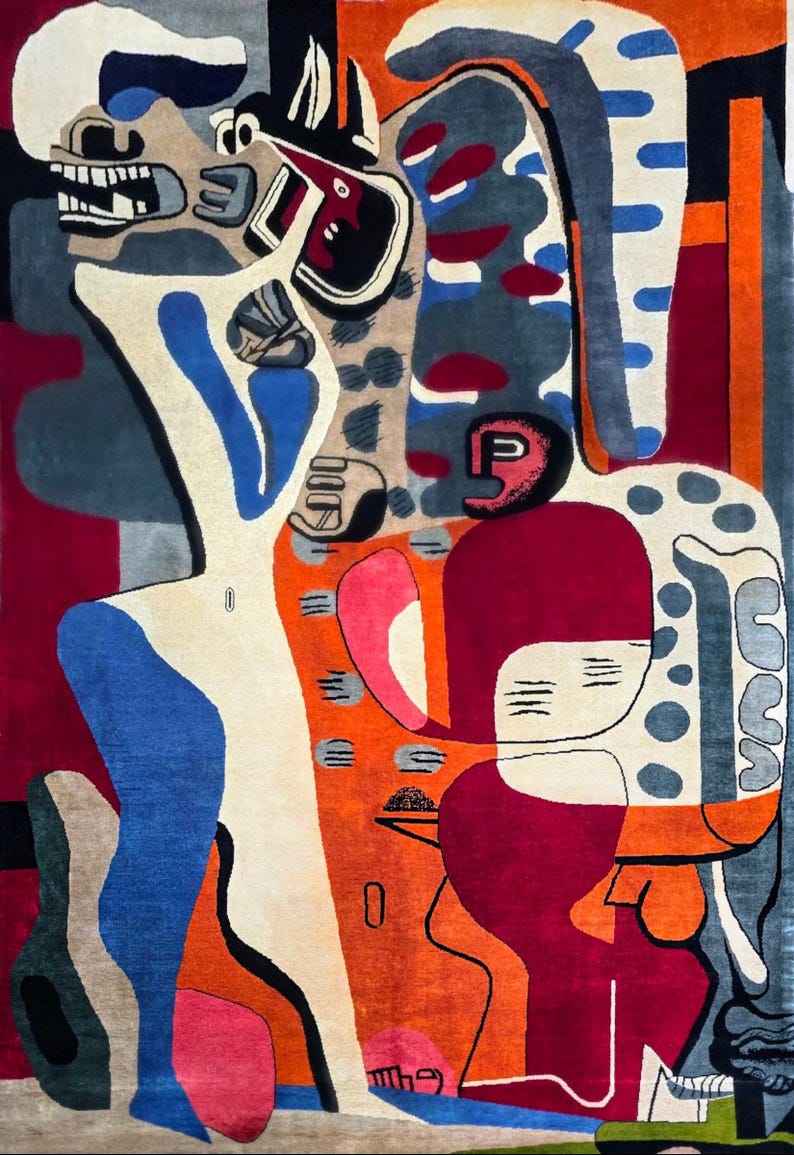 Le Corbusier MENACE 1938 Tapestry – Hand-knotted Silk Wool on Cotton ...