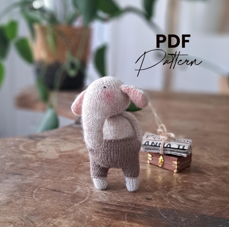 PDF Strickanleitung Für Elefant 16cm. OHNE Kleidung. Sprachen; Deutsch ...