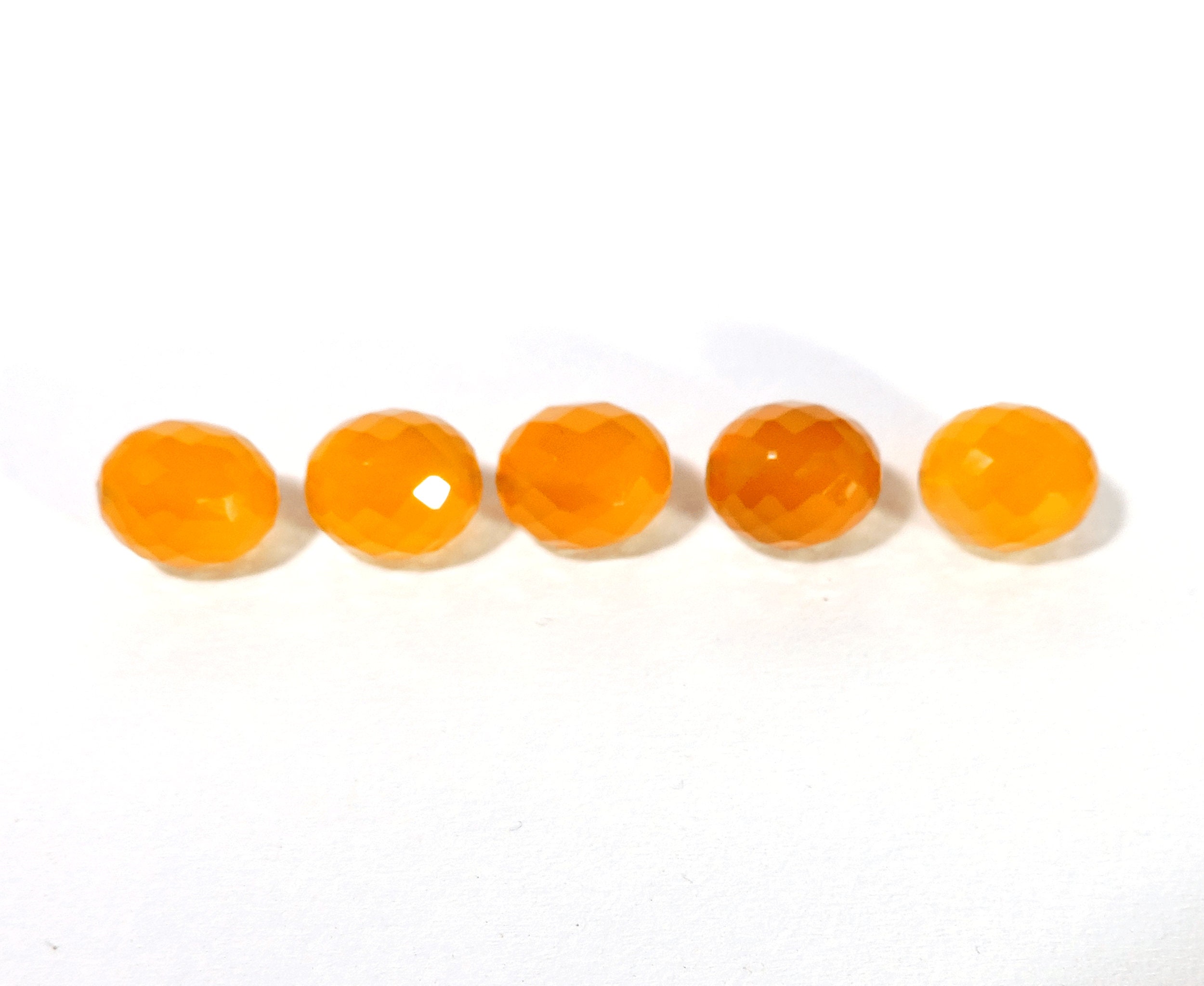 5 Pieces Natural Yellow Chalcedony Gemstone 12x10mm Faceted | Etsy