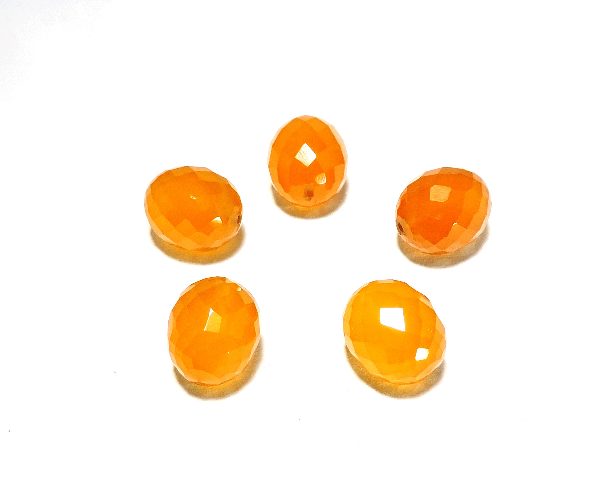 5 Pieces Natural Yellow Chalcedony Gemstone 12x10mm Faceted | Etsy