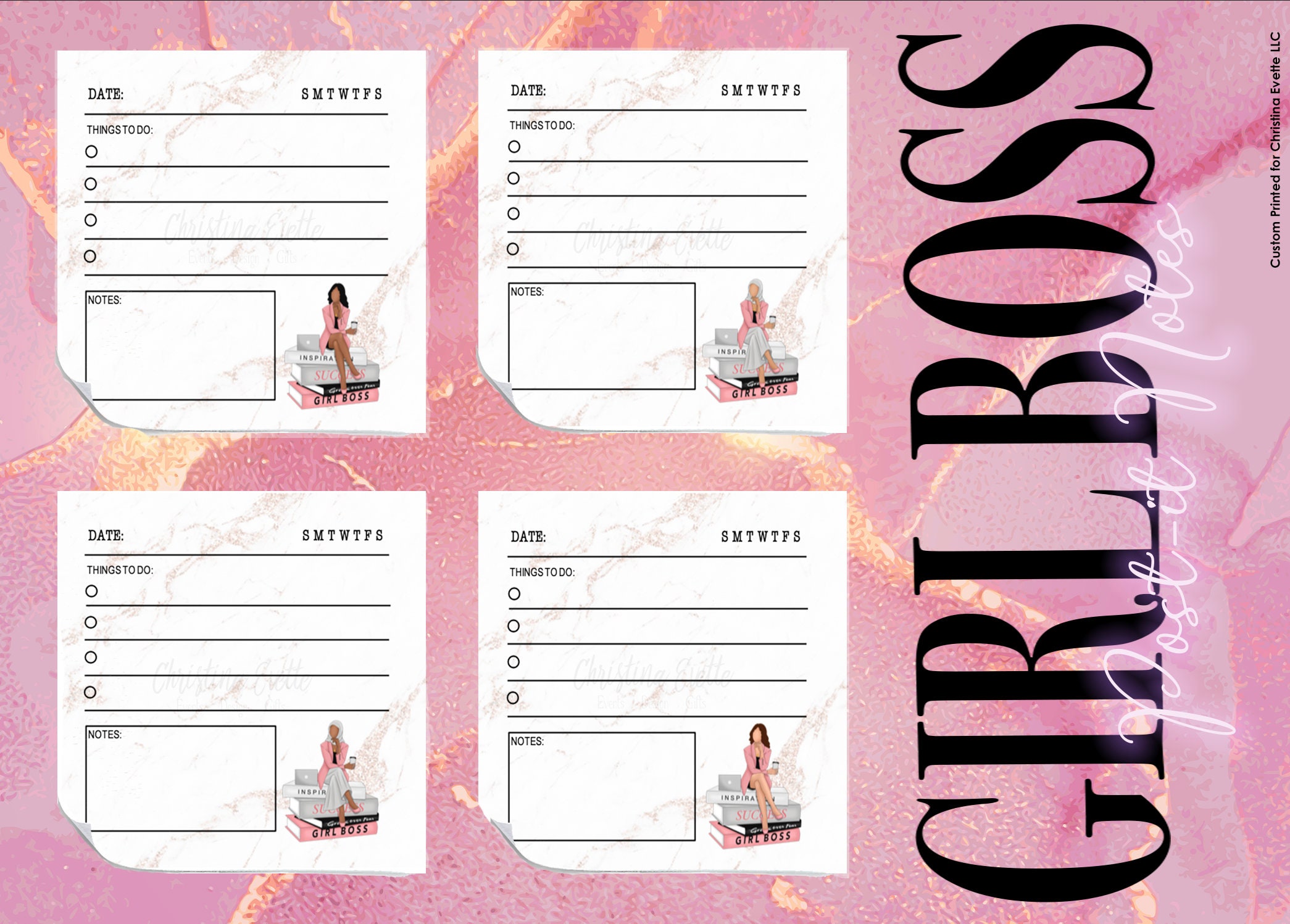 Girl Boss Sticky Note Pad - Etsy