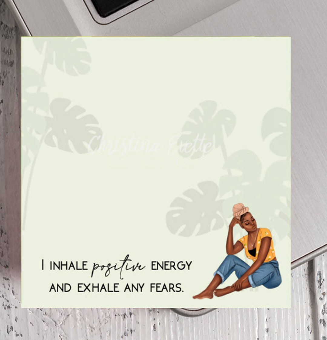 Positive Energy Sticky Note Pad - Etsy