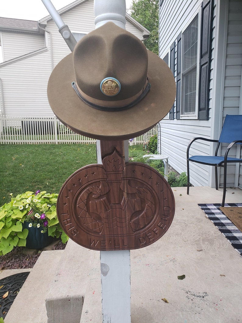 Army Drill Sergeant Hat Rack With Badge - Etsy