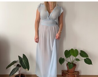 Sheer Blue Dress Etsy